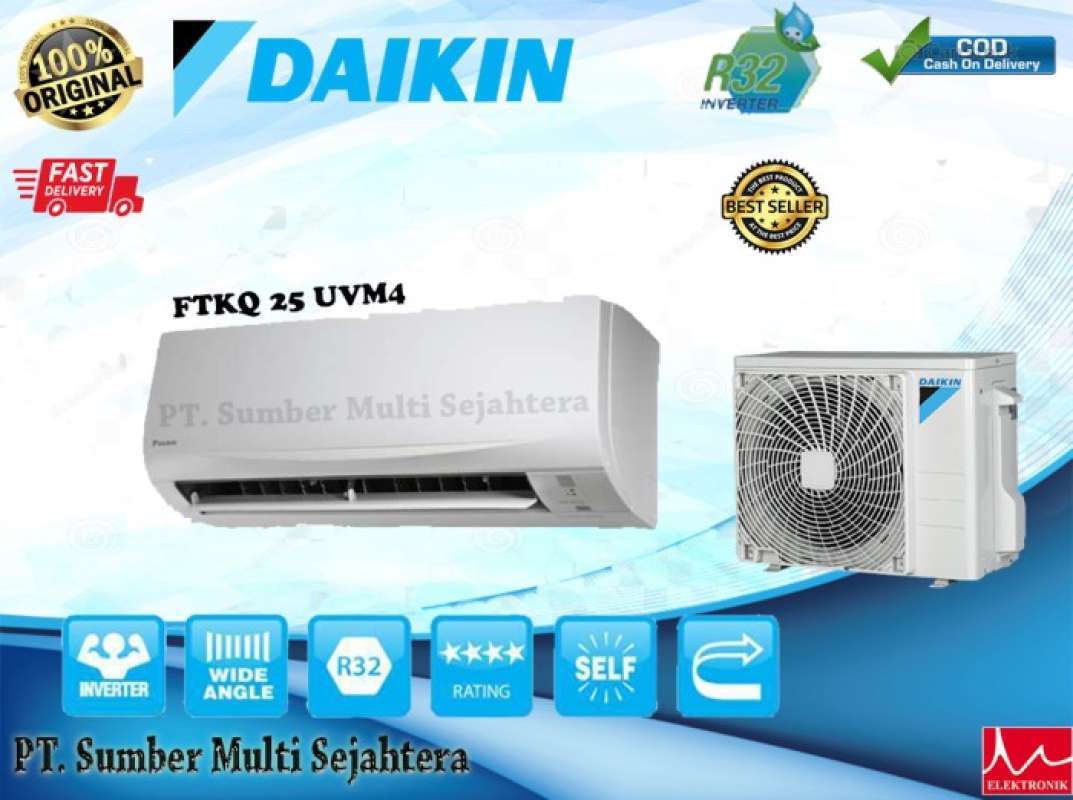 Promo Ac Daikin 1pk Daikin Ftkq 25uvm4 Flash Inverter Diskon 23% Di Seller Cuanz Store - Meruya ...