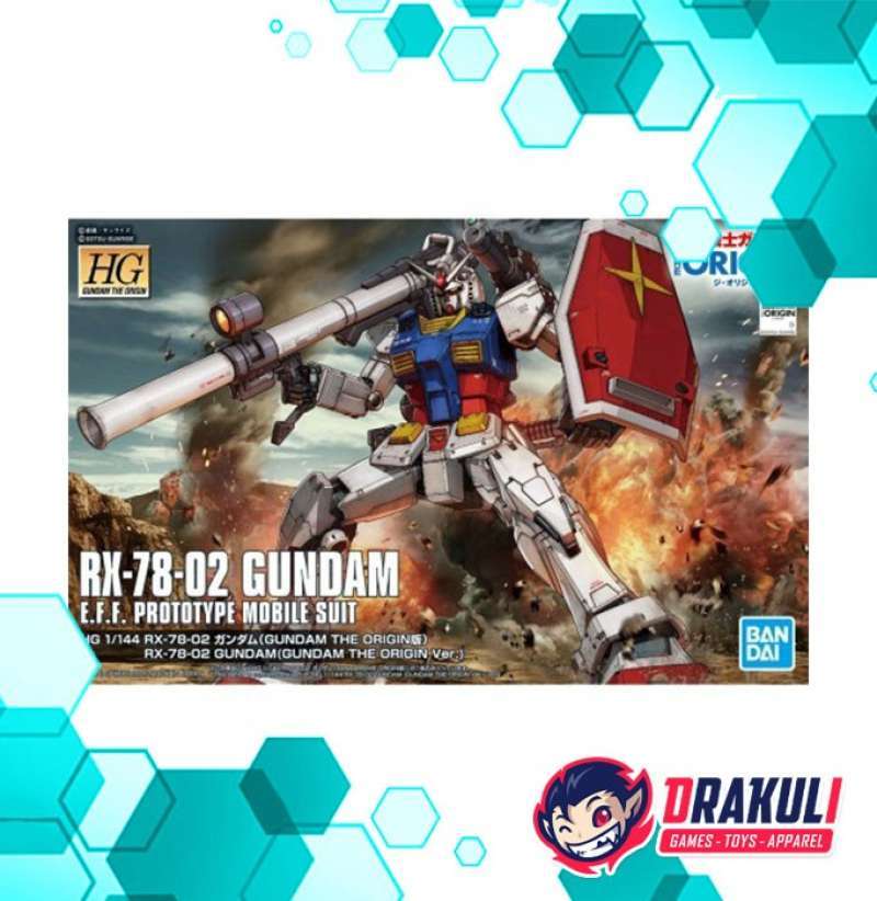 Jual Bandai Plamo Hg Rx-78-02 Gundam The Origin Ver. Di Seller Drakuli Games Official Store ...