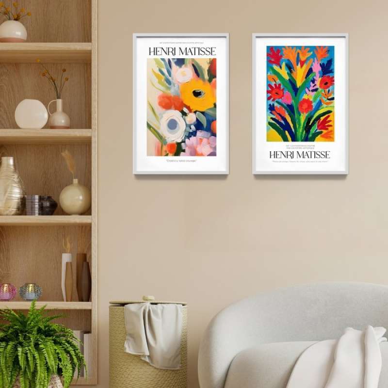 Promo Wall Art Print Terinspirasi Style Lukisan Henri Matisse Frame ...