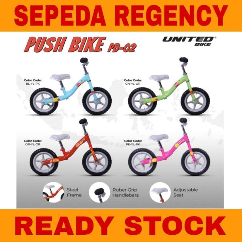 Promo Push Bike United Pb 02 Sepeda Keseimbangan Anak Usia 2-4 Tahun ...