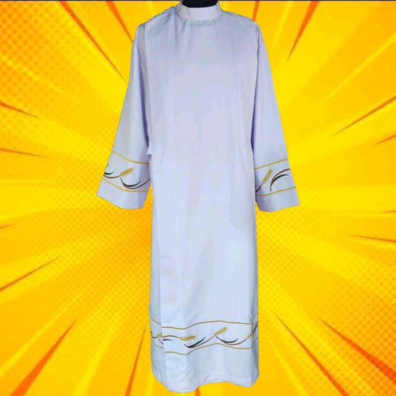 Jual Alba Imam Romo Katolik/bordir Gandum/jubah/kasula Romo Imam - Xl ...