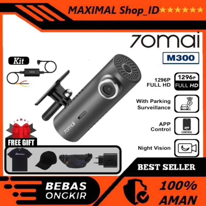 Promo 70mai Dash Cam M300 1296p Fov 140â° Night Vision Use Hardwire Kit Up02 Diskon 33% Di ...