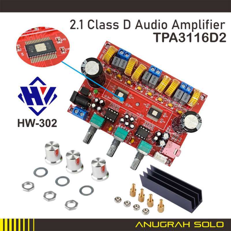 Promo 2.1 Power Audio Amplifier Class D Tpa3116d2 2x50w+100w 12-24v Hw ...