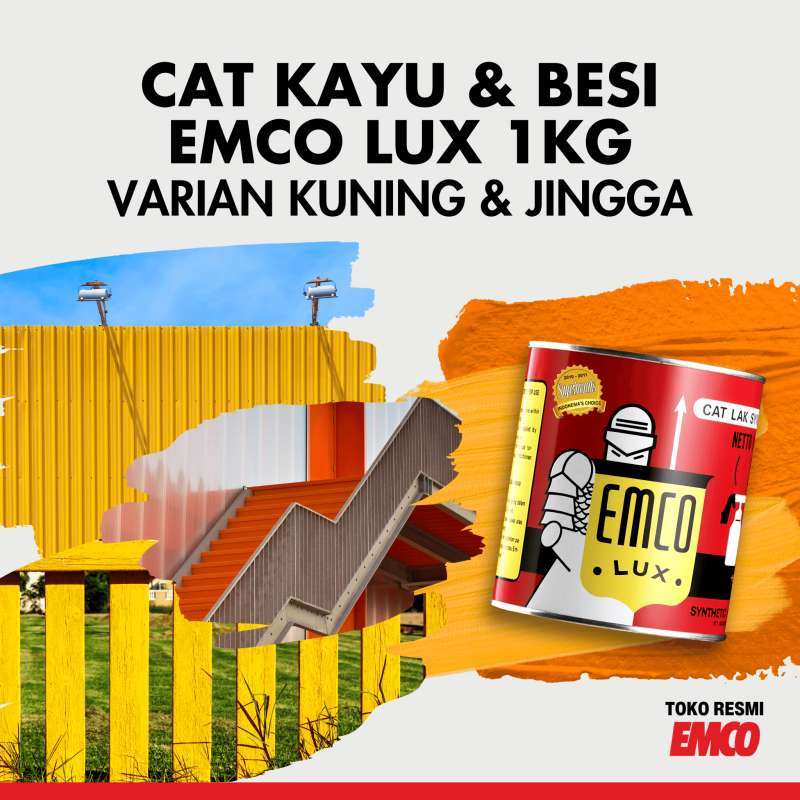 Jual Emco Lux Cat Kayu & Besi 1kg - Kuning Jingga Varian Warna Yellow ...