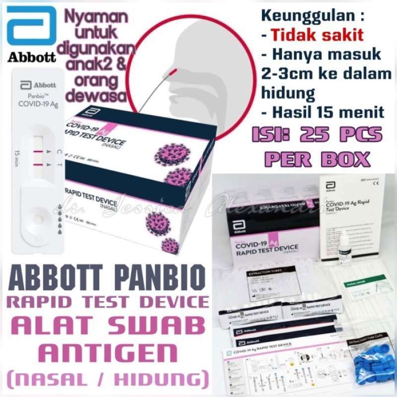 Jual Abbott Antigen Nasal Bioquick 1box Isi 25 Pcs Exp2024 Kemenkes Di ...