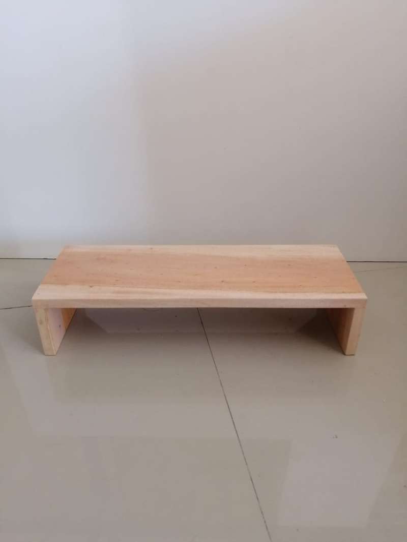 Jual Meja Monitor Alas Monitor Stand Monitor Kayu - Natural Di Seller ...