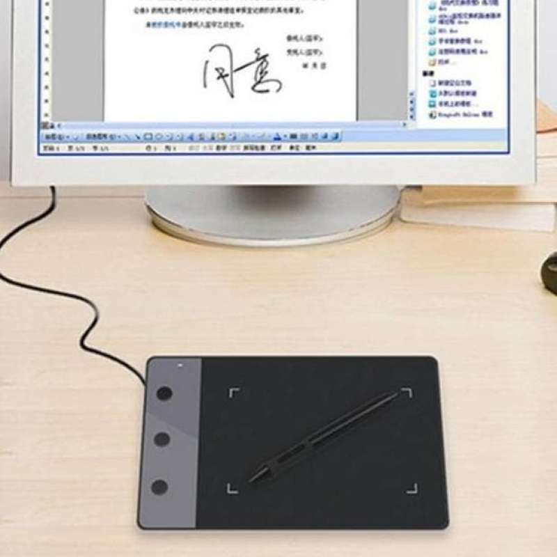 Jual Signature Pad Usb Pen Tablet Huion 420 Desain Tanda Tangan ...