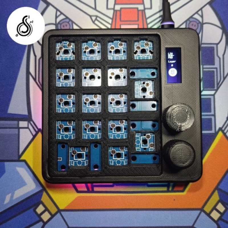 Jual Mechanical Numpad + Macropad Programmeble Key Barebone Lia-numpad ...