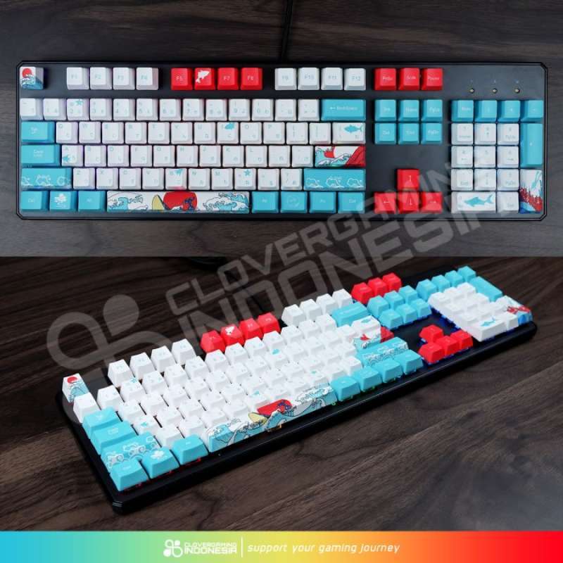 Jual Keycaps Coral Sea Japanese Pbt - Mechanical Gaming Keyboard Custom ...
