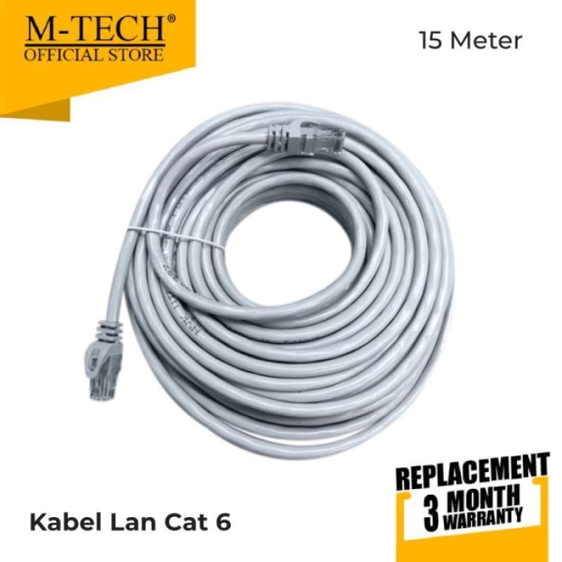 Jual M-tech Kabel Lan Cat 6 Cable Utp 1.5m / 3m / 5m / 10m / 15m / 50m - 15m Di Seller Rukia ...