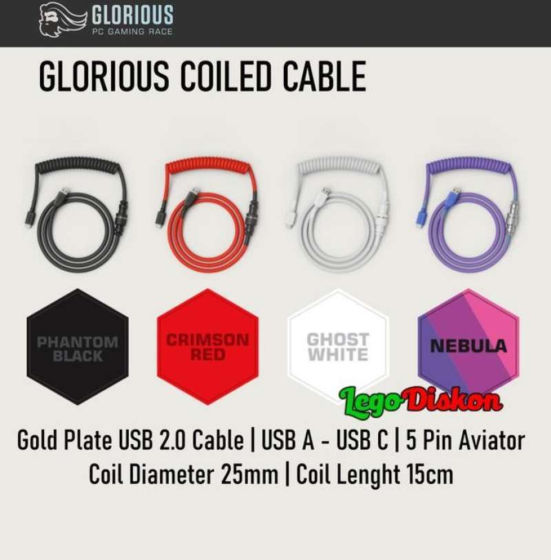 Jual Glorious Coiled Cable - Type C To Type A Mechanical Keyboard ...