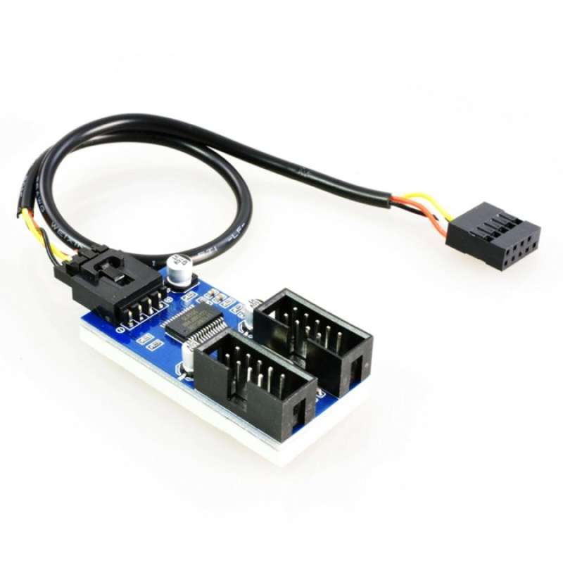Jual 9 Pin Usb Splitter Front Panel Header Cabang Motherboard 9pin Hub ...