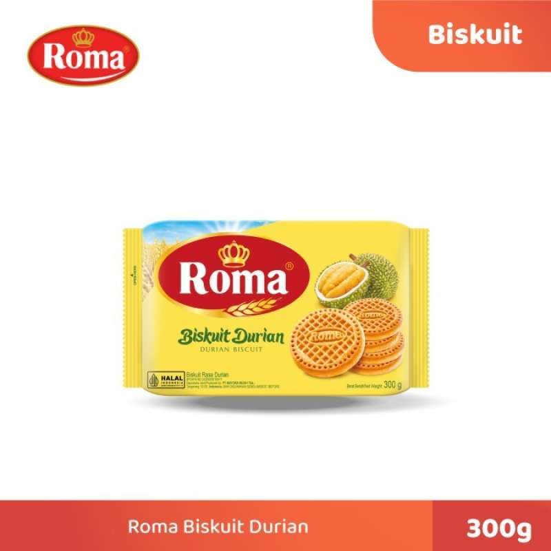 Promo Roma Biskuit Rasa Durian Biscuit - 300 Gr (kemasan 6 Pcs) Diskon ...