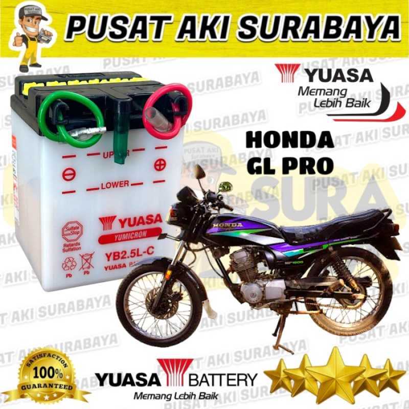 Promo Asli Original Yuasa Yb2.5l-c Aki Basah Sepeda Motor Gl Max Gl Pro Gl Diskon 23% Di Seller ...