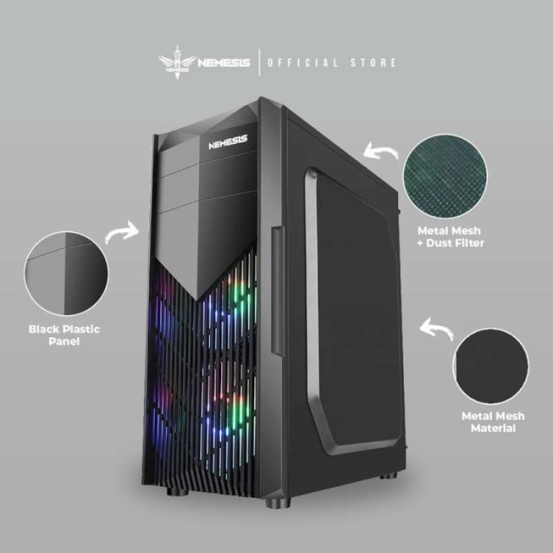 Jual Nyk Nemesis Casing Case Pc Komputer Gaming T10 Scylla Free 1 Fan ...