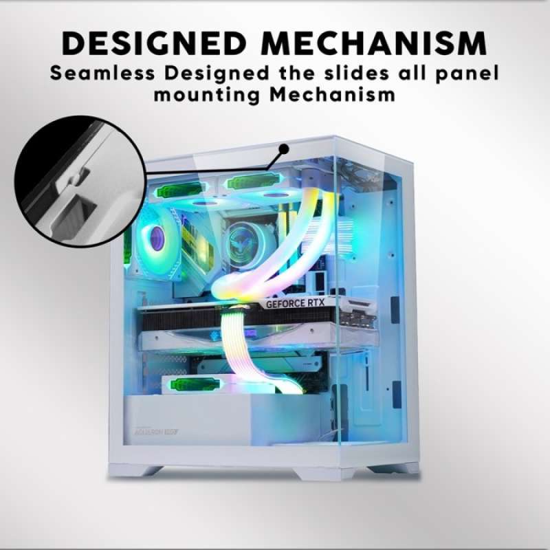 Jual Casing Gaming Armaggeddon Aquaron Pro Atx - Front & Side Panel Di Seller Kingyo ...