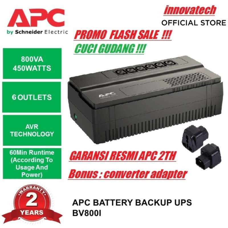 Jual Apc Ups Bv800i Bv800 800va 450w 6 Port Iec Universal Outlet Avr Surge Di Seller Kingyo ...