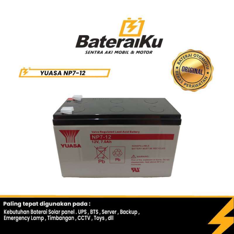 Jual Aki Baterai Yuasa Kering Ups Np7-12 12v 7ah Di Seller Sweet Shop - Cengkareng Timur, Kota ...