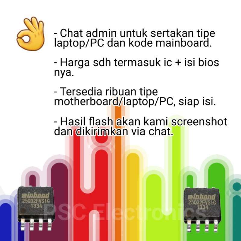 Jual Ic Bios Eeprom Laptop Motherboard Pc Berikut Isi Program - Ic Bios ...