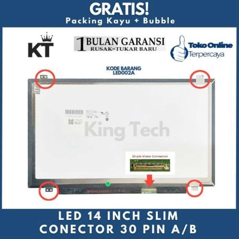 Jual Lcd Led Laptop 14 Inch 30 Pin Slim Kuping Atas Bawah Di Seller Sweet Shop - Cengkareng ...