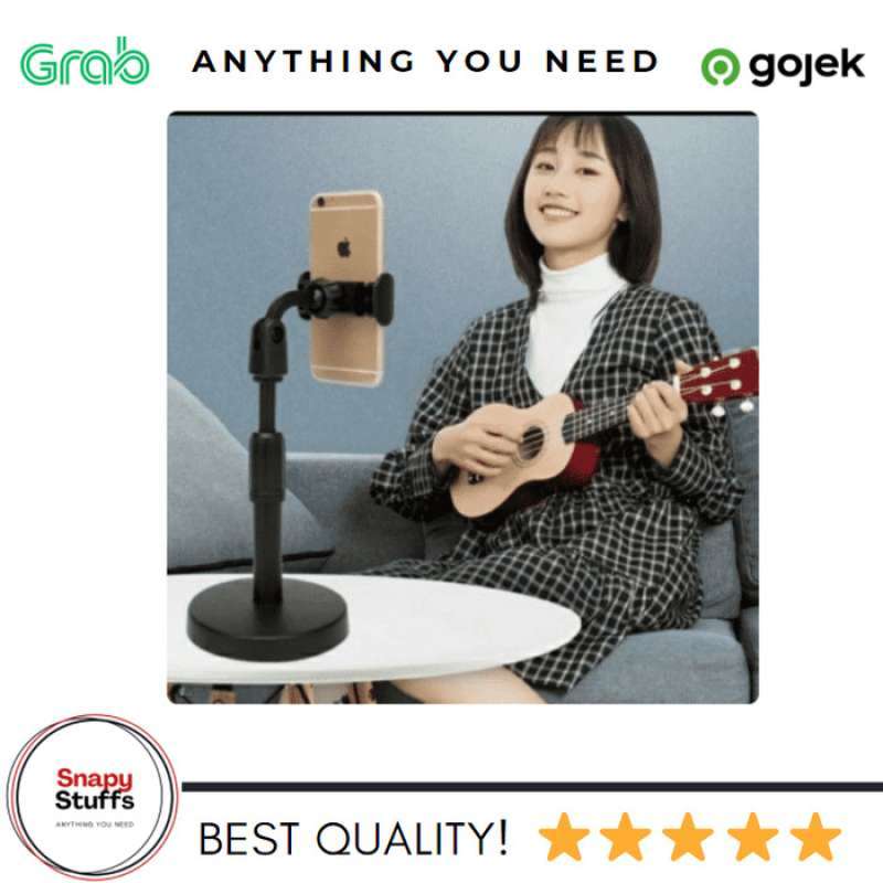 Promo Best Phone Holder Adjustable Height & 360 Rotation Diskon 50% Di ...