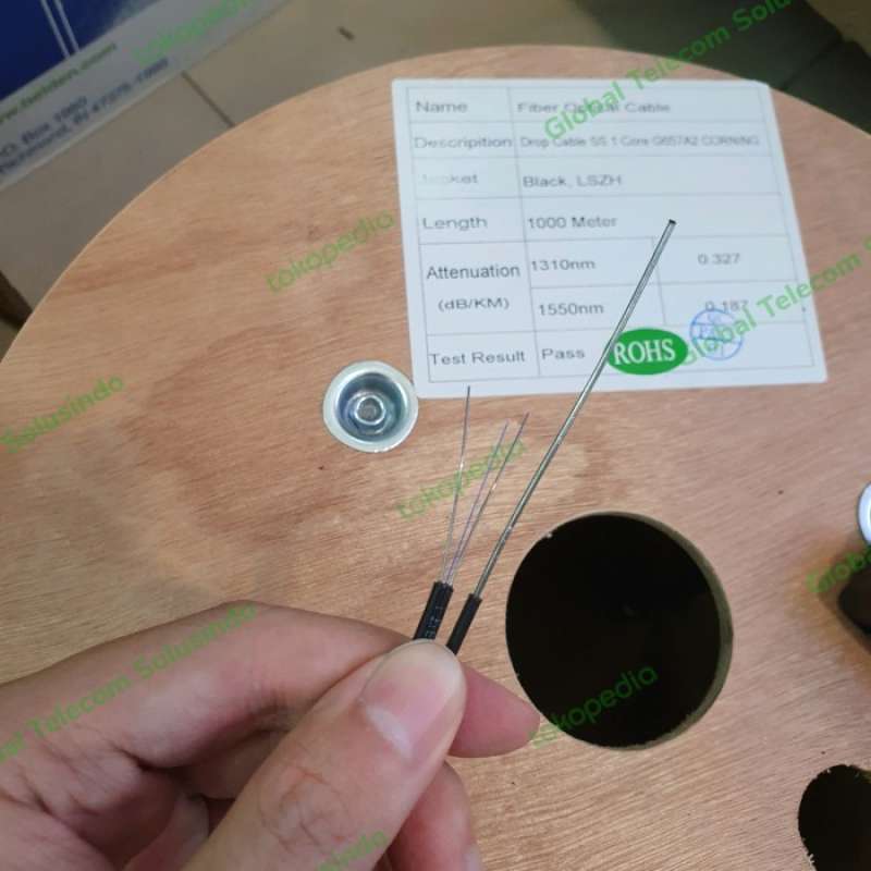 Jual Kabel Drop Core Optik / Dw Fo Ftth 2 Core Sm / Drop Wire ...