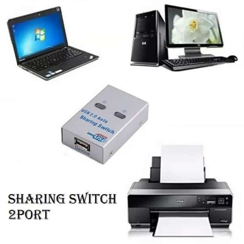 Jual Nyk Auto Switch Printer 2port/usb Sharing Switch Printer 2port Di ...