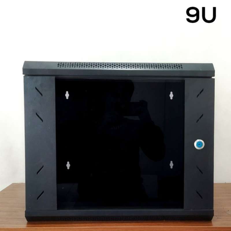 Jual Wallmount Rack Server 9u, Rak Server Ukuran 9u Single Glass Door ...