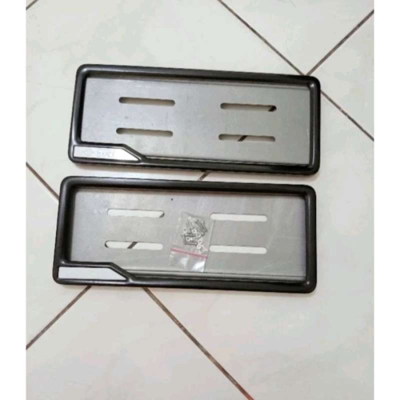 Promo Dudukan Cover Tatakan Plat Nomor Gamido Bahan Besi Motor + Tutup ...
