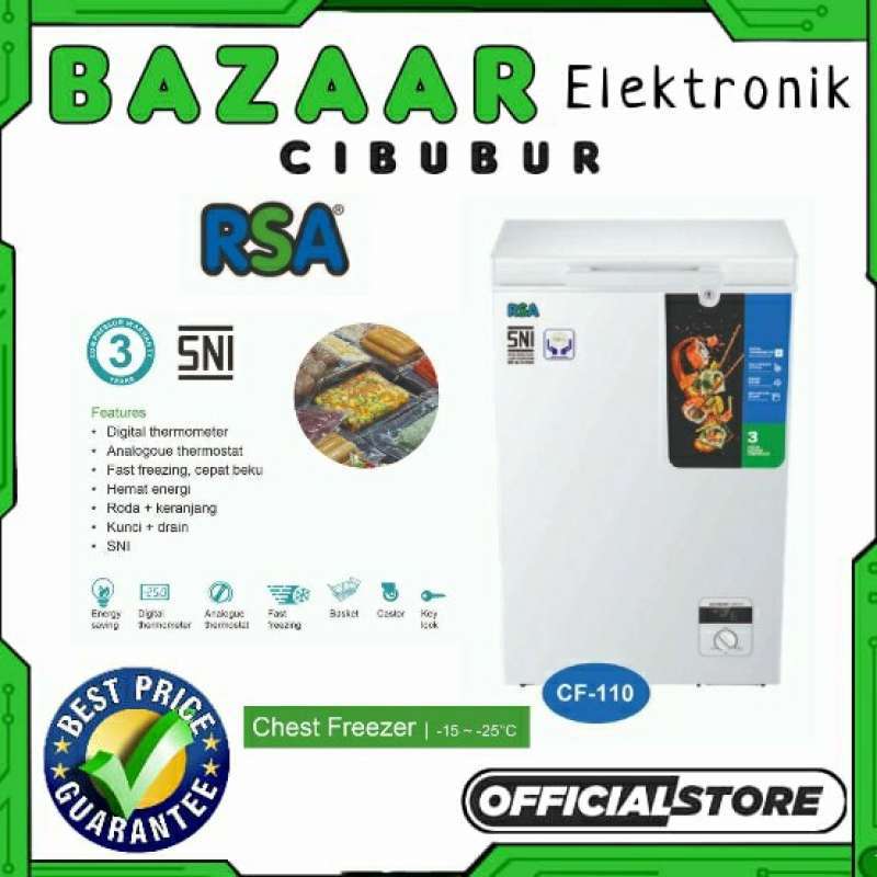 Promo Chest Freezer Rsa Cf-110 Cf110 Freezer Box Diskon 23% Di Seller ...