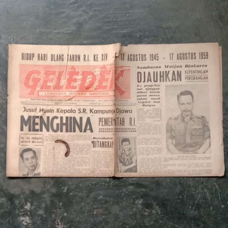 Jual Koran Jadul Kuno Lawas Geledek 1950 An Ejaan Lama Di Seller Velvet ...