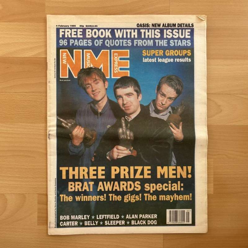 Jual Nme Magazine 4 Feb 1995 Damon Albarn Blur Noel Gallagher Oasis Di ...