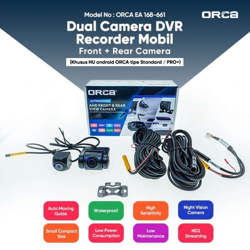 Promo Kamera Dvr/cctv Mobil Depan Belakang Untuk Head Unit Android Orca ...