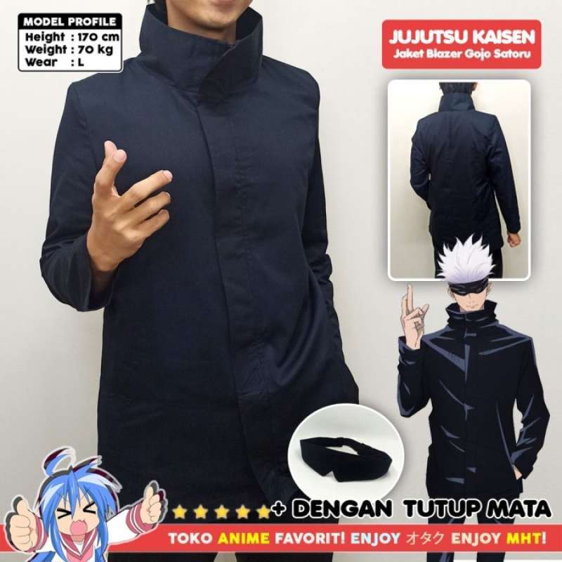 Jual Satoru Gojo Jujutsu Kaisen Cosplay Costume - Blazer&celanaxl Di ...