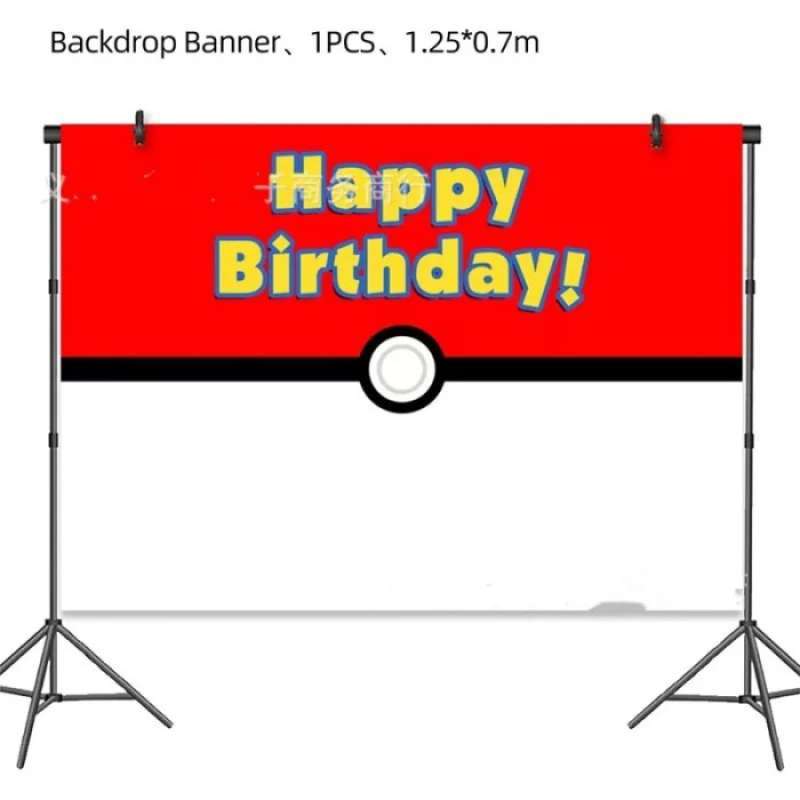 Jual Fm Pokemon Birthday Party Decoration Set Pikachu Pokeball Foil Di ...