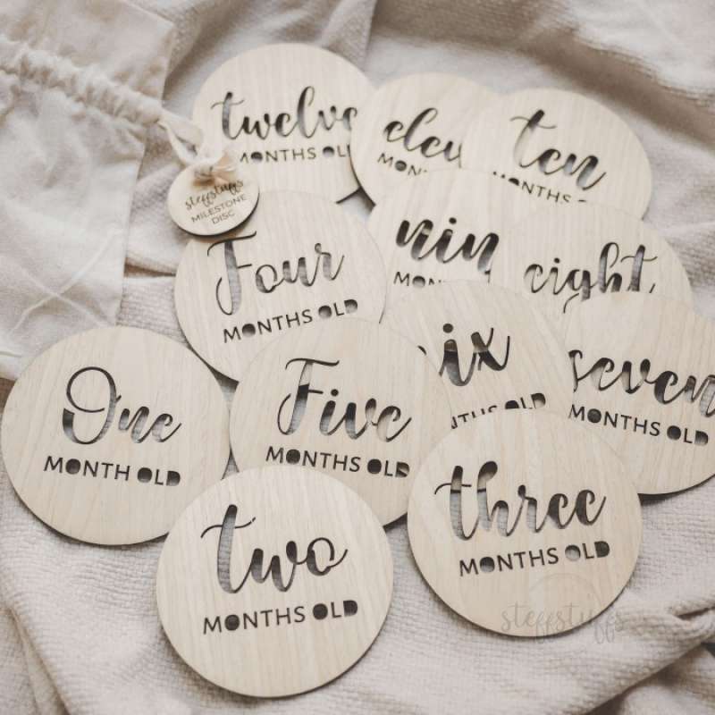 Jual Milestones Disc | Baby Milestone Bayi Kayu Wooden Milestones Card ...