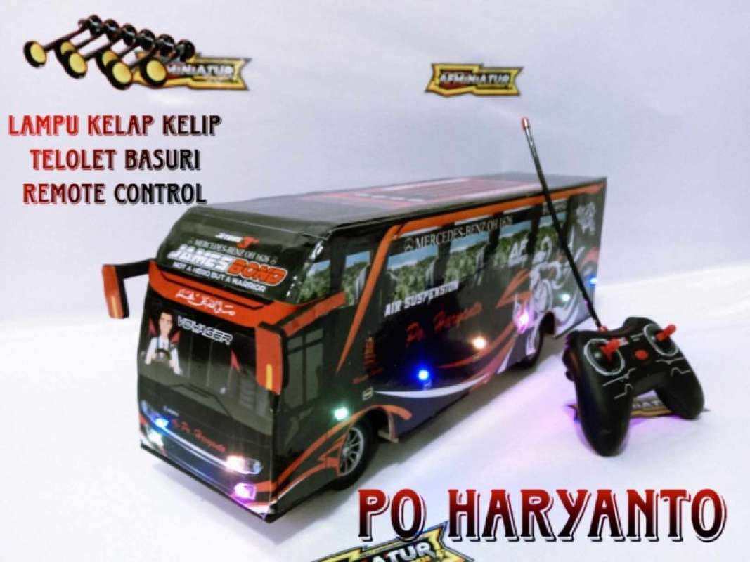 Jual Mainan Bus Remote Control Telolet Basuri Full Lampu Bunyi Telolet - Kencana Di Seller Sweet ...