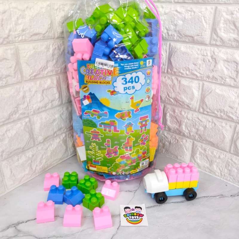 Jual Mainan Edukasi Balok Susun Anak Puzzle Block Bongkar Pasang Di ...