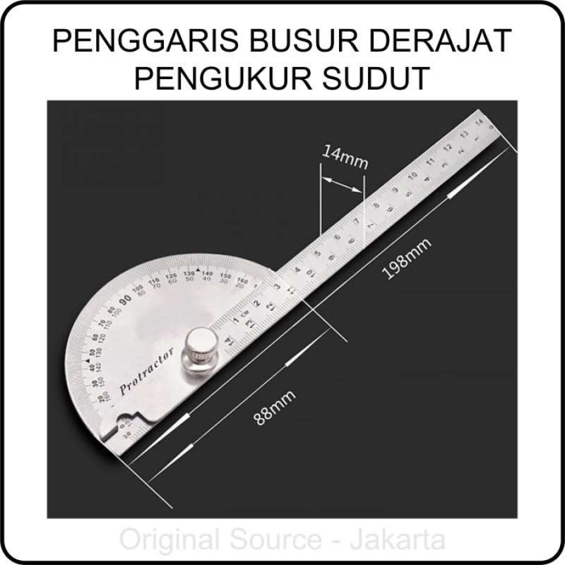 Jual Penggaris Mistar Busur Derajat Alat Ukur Sudut | Protractor - E174 ...