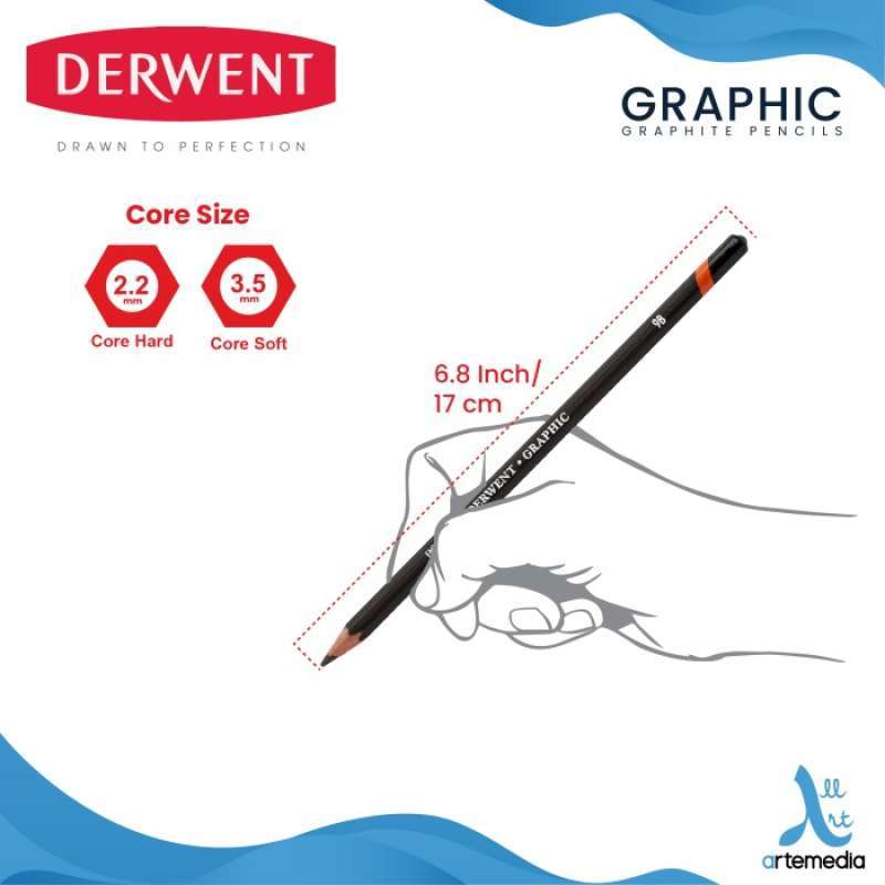 Jual Pensil Gambar Derwent Graphic Pencil 12 Metal Tin Drawing Sketching - Hard 12 Tin Di Seller ...