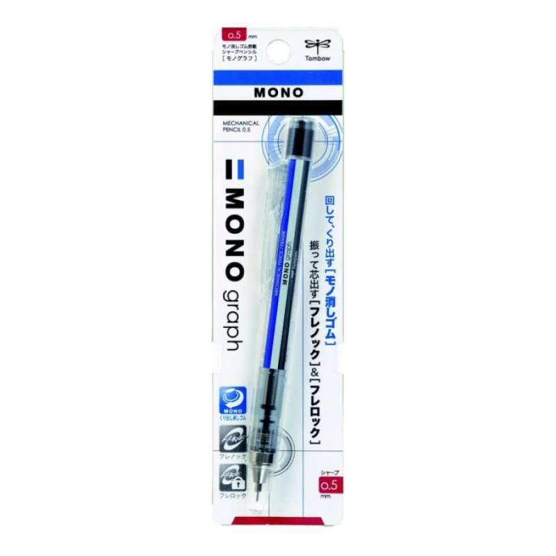 Jual Tombow Mechanical Pencil Mono Graph 0.5. Monograph. - Silver Di ...