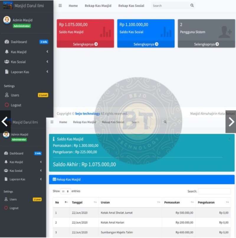 Jual Aplikasi Web Source Code Kas Pencatatan Keuangan Masjid Siap Pakai ...