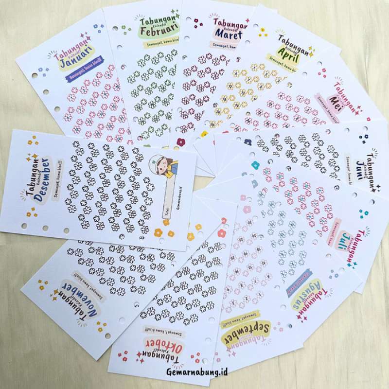 Jual Paket Binder Nabung Kalender Satu Tahun Set Lengkap Di Seller ...