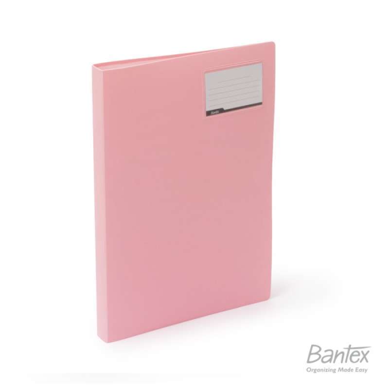 Jual Bantex Display Book Clear Holder Folio F4 Pastel Color Musky Pink ...