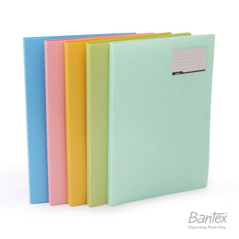 Jual Bantex Display Book Clear Holder Folio F4 Pastel Color Musky Pink ...