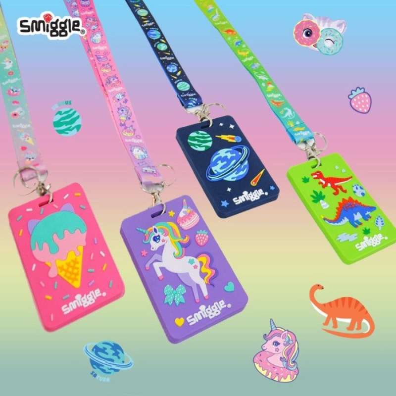 Jual Nametag Id Card Smiggle Rubber Dengan Tali - Flower Green Di ...