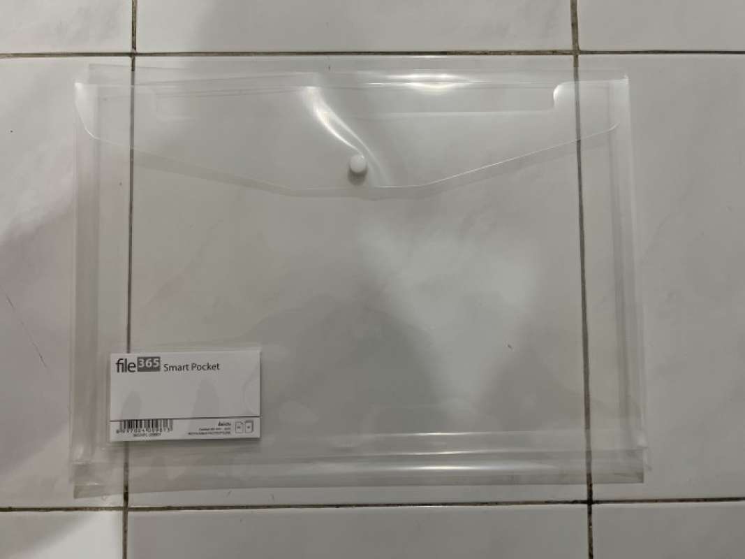 Jual Map Plastik Kancing Bening Folio Daiichi Smart Pocket 1 Pak Isi 12 ...