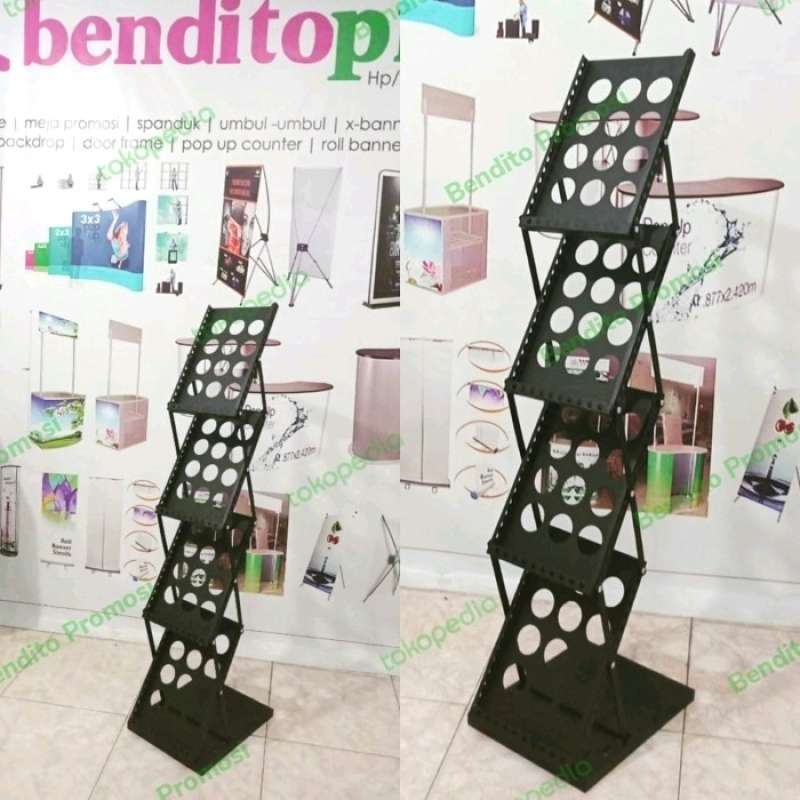 Jual Rak Brosur Stainless | Rak Display | Standing Display| Tripod ...