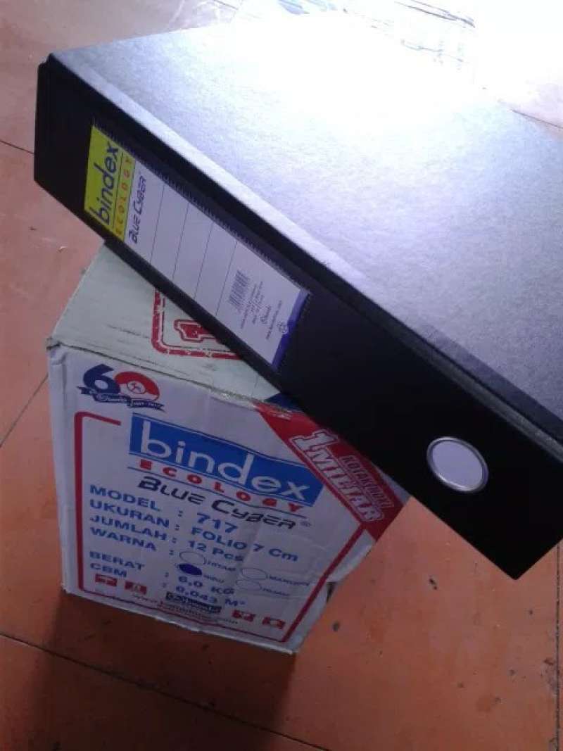 Jual Ordner Folio F4 70 Mm Bindex 717 Ecology Blue Cyber(12 Pcs) Di ...