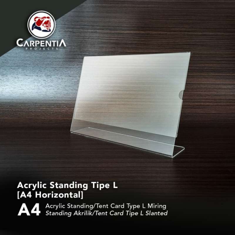 Jual Acrylic Standing Tipe L /a4 Horizontal 29,7x21cm/ Tent Card Akrilik Di Seller Sunshop ...